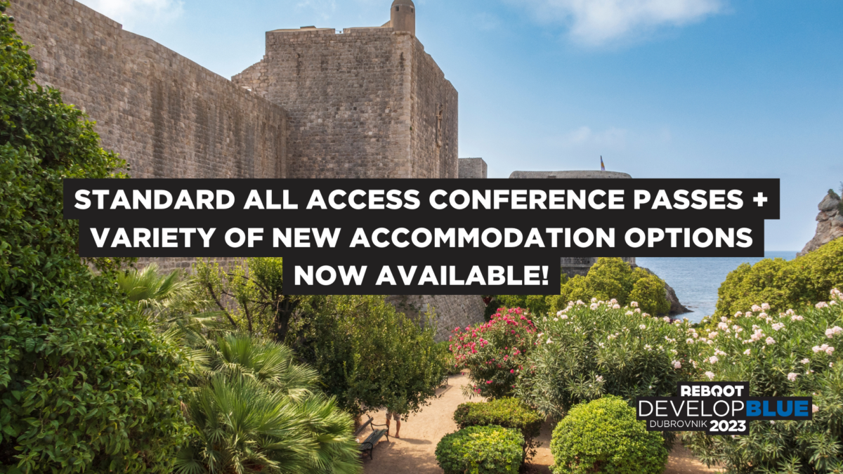 Standard all access conference passes available now - Reboot Develop ...